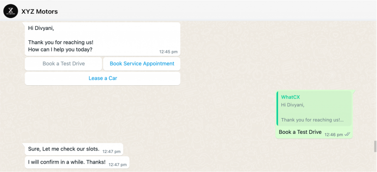 Introducing Quick Reply Actions ⚡ - WhatCX Knowledgebase