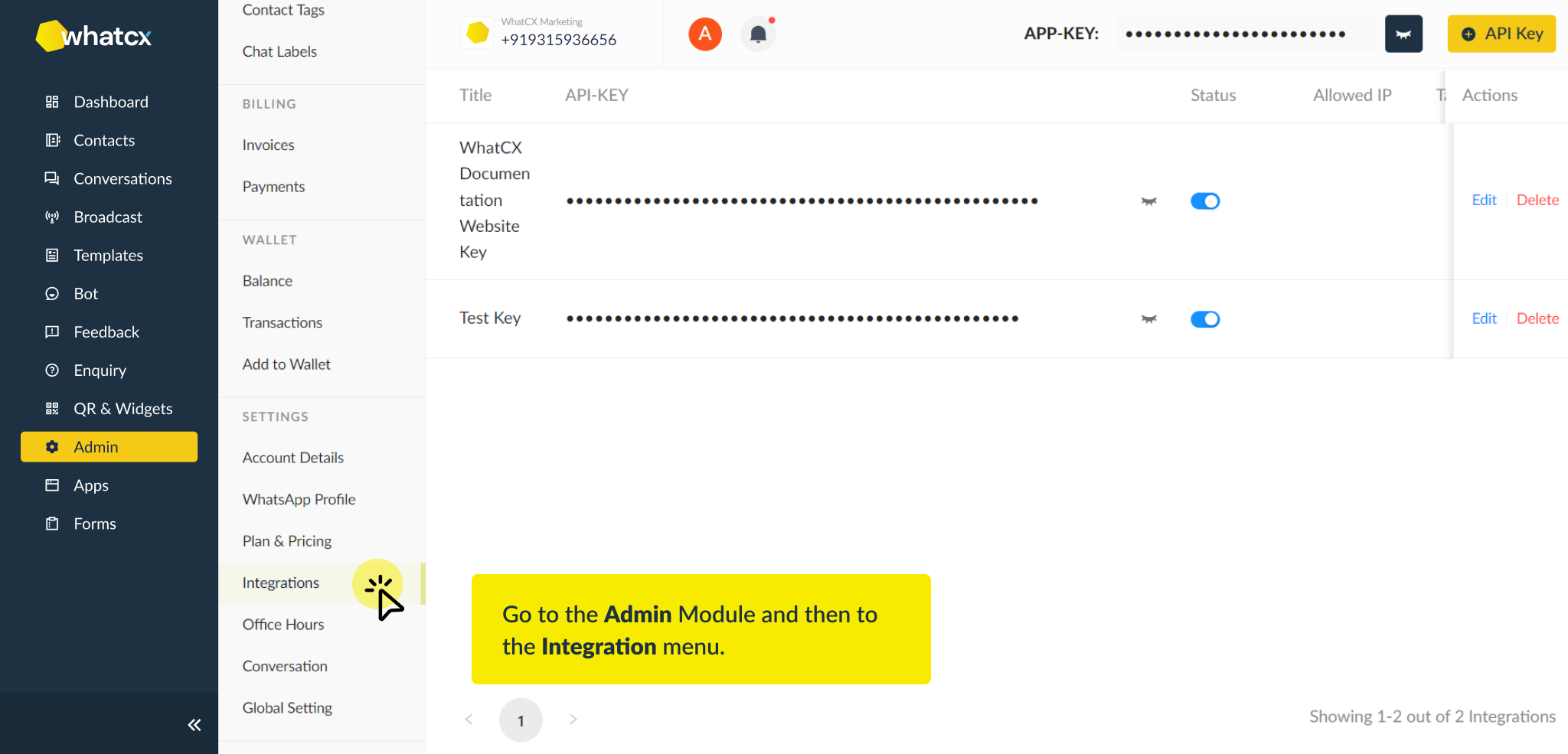 How to configure Integrations? - WhatCX Knowledgebase